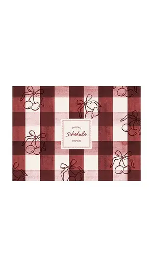 Papier Picnic Productivity Monthly Planning Pad - Red