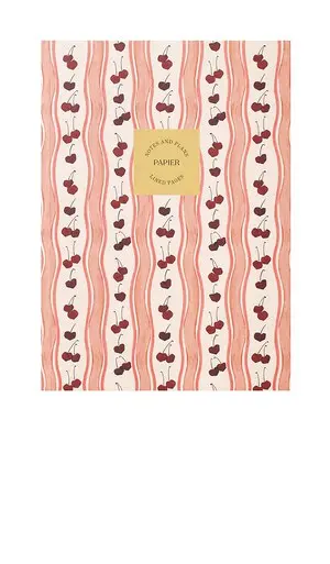 Papier Cherry Wave Soft Cover Lined Notebook In Coral - N,a