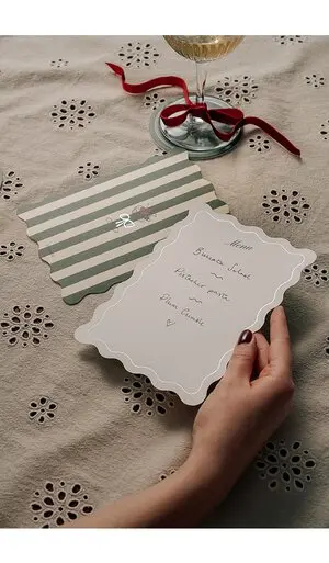 Papier Fruits Coupes Menu Set Of 20 In Green