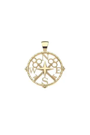 JANE WIN Forever Jw Cutout Pendant Coin - Gold