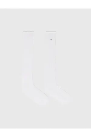 Maje Knee-high Pointelle Socks - White