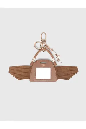 Maje Miss M Mini Mirror Bag Charm - Natural
