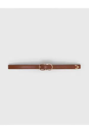 Maje Double-buckle Leather Belt - Gold
