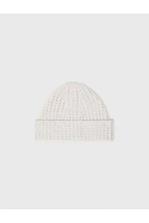 Maje Wool And Rhinestone Beanie - Red