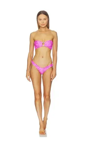 KULANI KINIS Lettuce Edge Thong Bikini Bottom