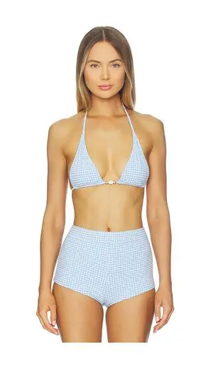 KULANI KINIS Classic Tie Halter Bikini Top - Skinny Dip