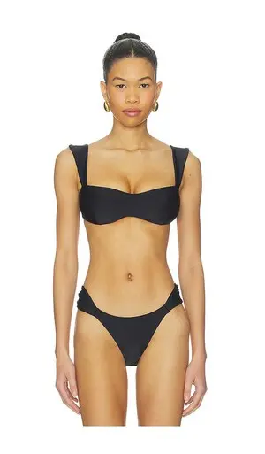 SHANI SHEMER Aster Bikini Top - Black