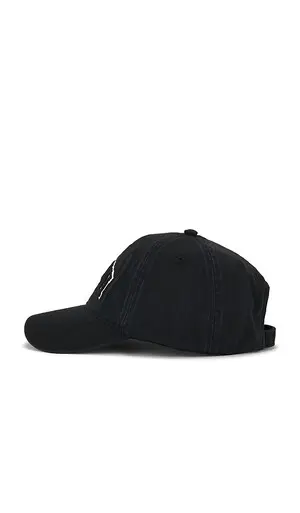 GANNI Washed Canvas Cap - Black