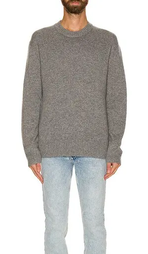 FRAME Crew Neck Cashmere Sweater - Gris