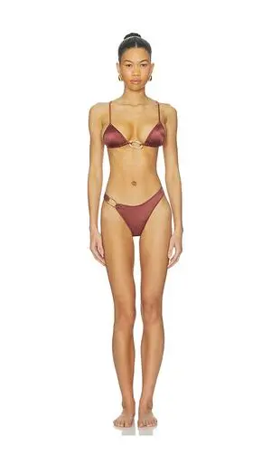 TROPIC OF C Ona Curve Bikini Bottom - Chestnut