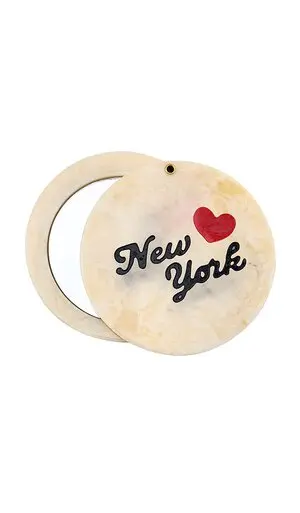 SOLAR ECLIPSE Hand-painted I Love New York Compact Mirror - N,a
