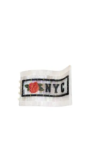 SOLAR ECLIPSE Hand-painted Nyc Subway Heart Claw Clip - N,a