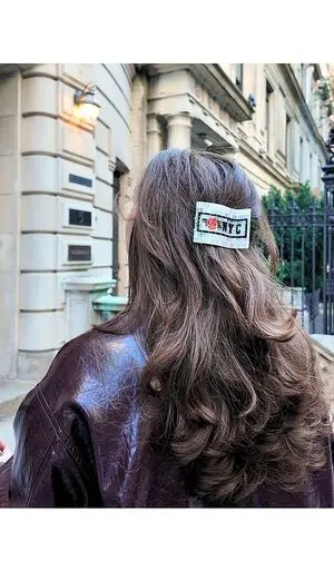 SOLAR ECLIPSE Hand-painted Nyc Subway Heart Claw Clip