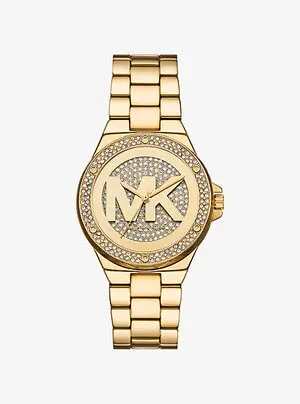 Women's Gold-Tone Pavé Watches