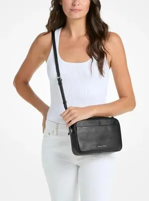 Michael Kors Jet Set Large Pebbled Leather Camera Crossbody Bag