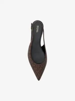 Michael Kors Amali Logo Slingback Flats - Brown