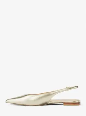 Michael Kors Amali Metallic Slingback Flat - Gold
