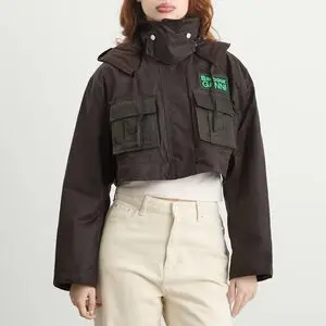 Barbour X Ganni Peplum Wax Jacket
