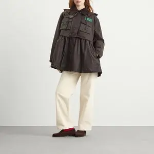 Barbour X Ganni Peplum Wax Jacket