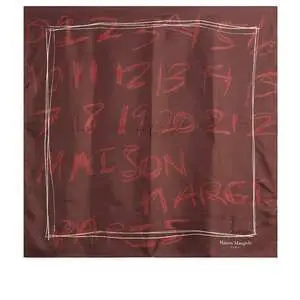 MAISON MARGIELA Number Scarf - Burgundy