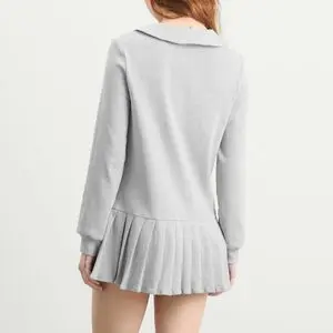 MY MUM MADE IT Polo Mini Long Sleeve Pleat Dress