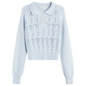 MY MUM MADE IT Buttoned Lace Knit Pullover