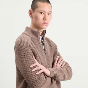 RONNING Quarter Zip Fisherman Sweater