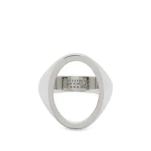 MAISON MARGIELA Open Signet 4mm Ring - Palladio Polished