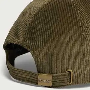 Barbour Preston Corduroy Baseball Cap - Olive