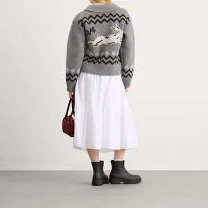 DAMSON MADDER Cecily Bunny Intarsia Collar Cardigan