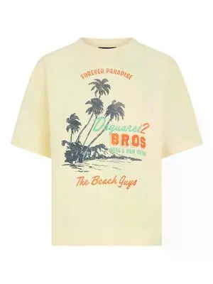Dsquared2 Graphic-print Crew-neck T-shirt - Neutrals