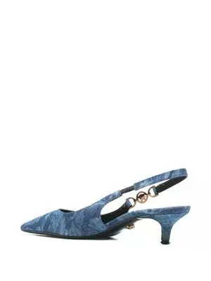 Versace 40mm Barocco Denim Pumps