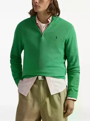 Polo Ralph Lauren Quarter-zip Cotton Sweater - Green