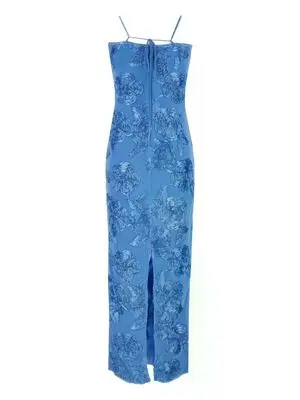 ROTATE BY BIRGER CHRISTENSEN Floral-embroidered Maxi Dress