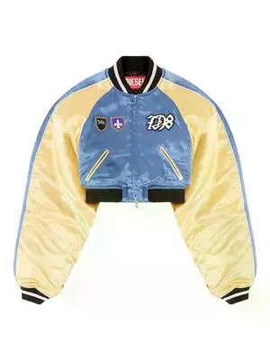 DIESEL® Appliqué Bomber Jacket - Blue
