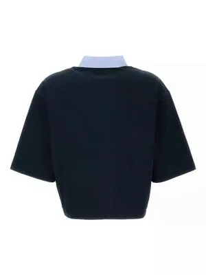 Stella McCartney Cropped Polo Shirt - Blue