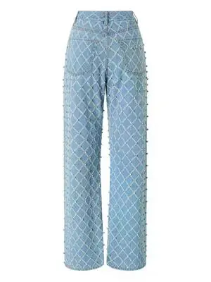 Pinko Studded Lattice Jeans