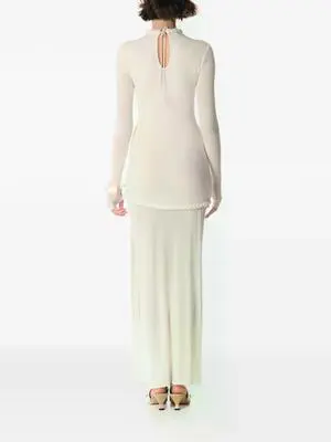 MANURI Nora Braided-trim Maxi Dress - Neutrals