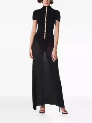 MANURI Mia Pearl-embellished Maxi Dress