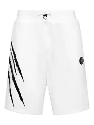 PLEIN SPORT Scratch Shorts - White