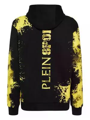 PLEIN SPORT Splash Hooded Sweatshirt - Black