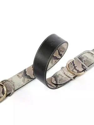 Pinko Snakeskin Effect Buckle Belt