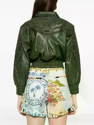 Farm Rio Richelieu Heart Embroidered Jacket