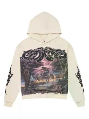 GODSPEED Graphic-print Hoodie - Neutrals