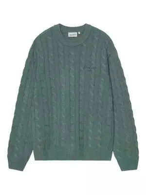 Carhartt Work In Progress Cable Knit Sweater - Green