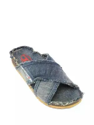 DIESEL® D-woodstock Cross Frayed Sandals - Blue