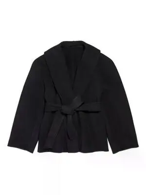Balenciaga Belted Wrap Jacket - Black