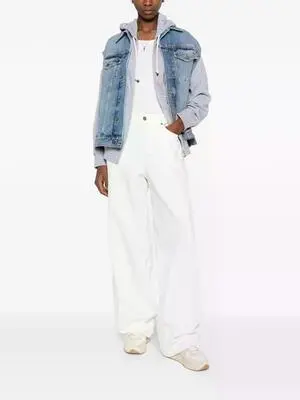HAIKURE Button Denim Gilet - Blue