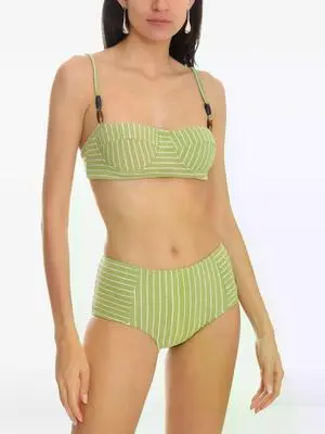BRIGITTE Striped Bikini Set With Beaded Straps