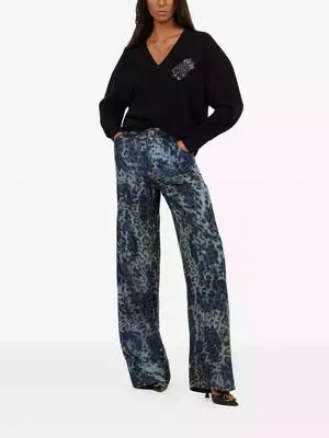 Roberto Cavalli Long-sleeve V-neck Sweater